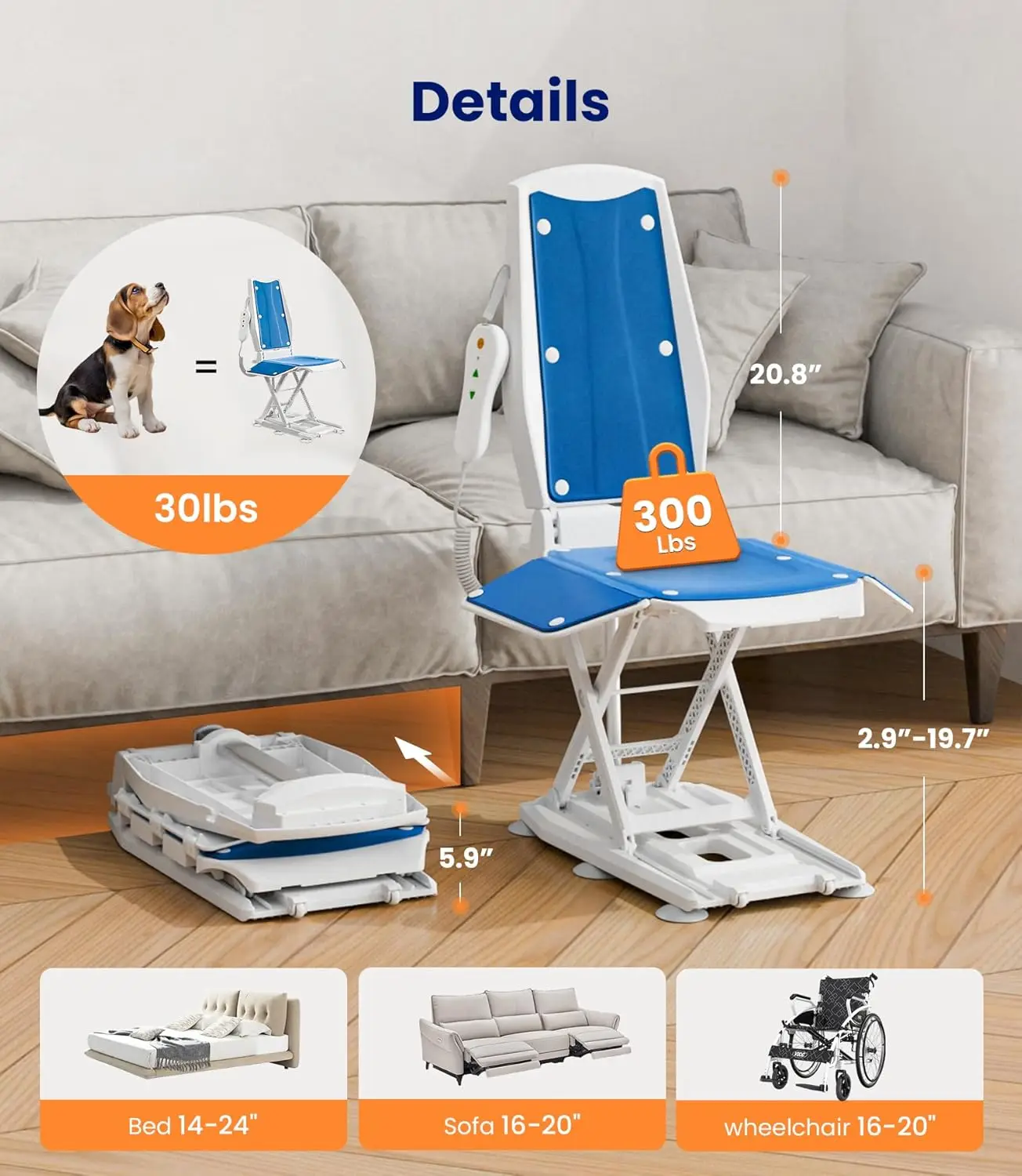 Medical Shower Chair With Tilting Function IP68 Waterproof ...