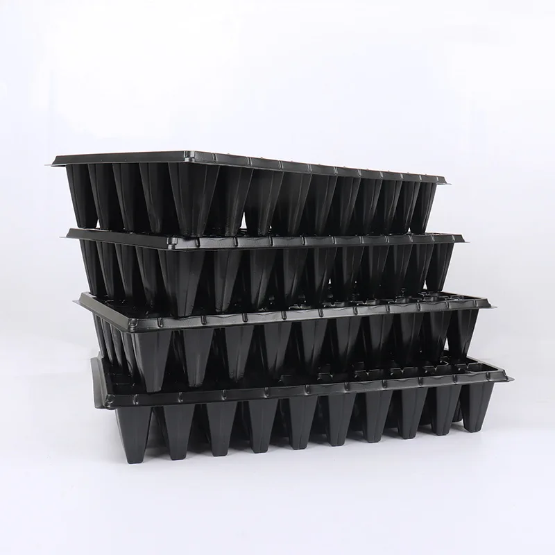 Black PET Garden Tree Planting Plant Seedling Tray Degradable 32 Holes Plastic Deep Seed Nursery ...
