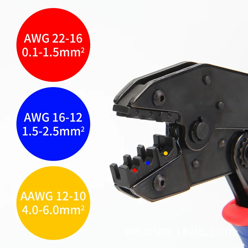 Hs-30j Ratcheting Wire Crimping Tool 20-10awg 0.5-6mm Crimping Pliers ...