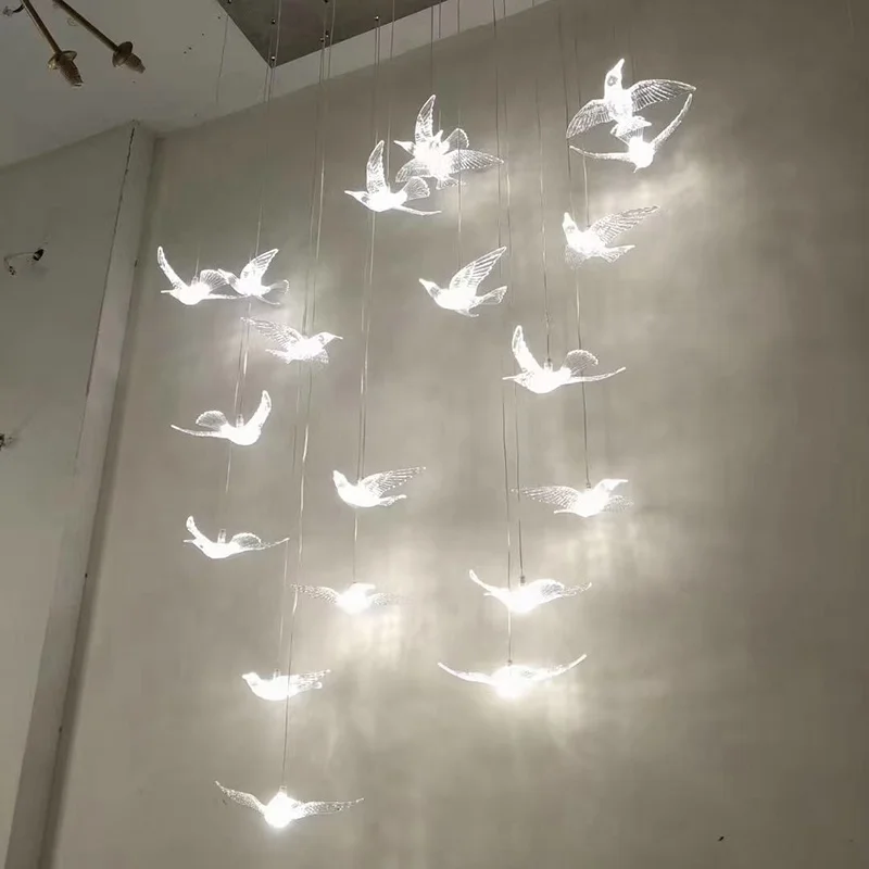 Ceiling Chandelier - Flying Bird LED Pendant Light for Hotels ...