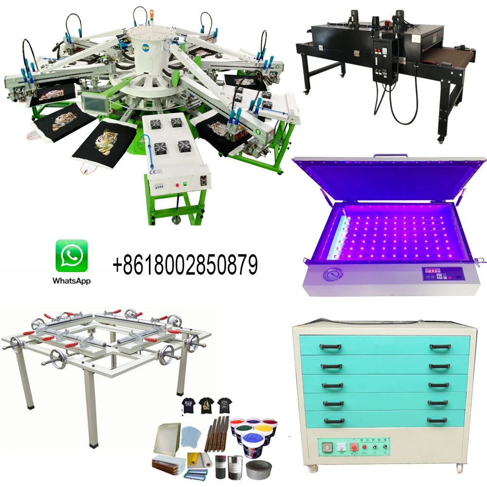 Automatic Serigraphy 6 Color 14 Station Screen Printing Machine With ...