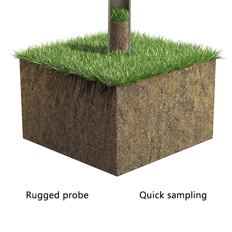 Portable 21 Inch Stainless Steel T-style Handle Plant Care Soil Test ...