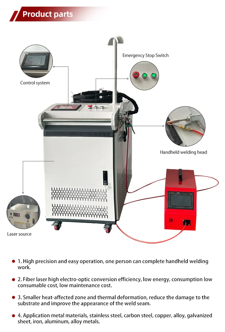 1000w 1500w 2000w Cheap Metal Sheet Welding Machine Laser Handheld 3 in ...