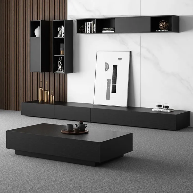 03 TV Cabinet Stand - Modern Nordic White TV Console Table