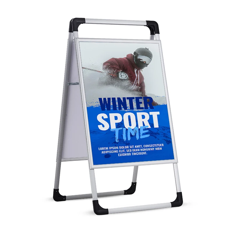 A0/A1/A2snap frame a shape double sided advertising board pavement sign ...