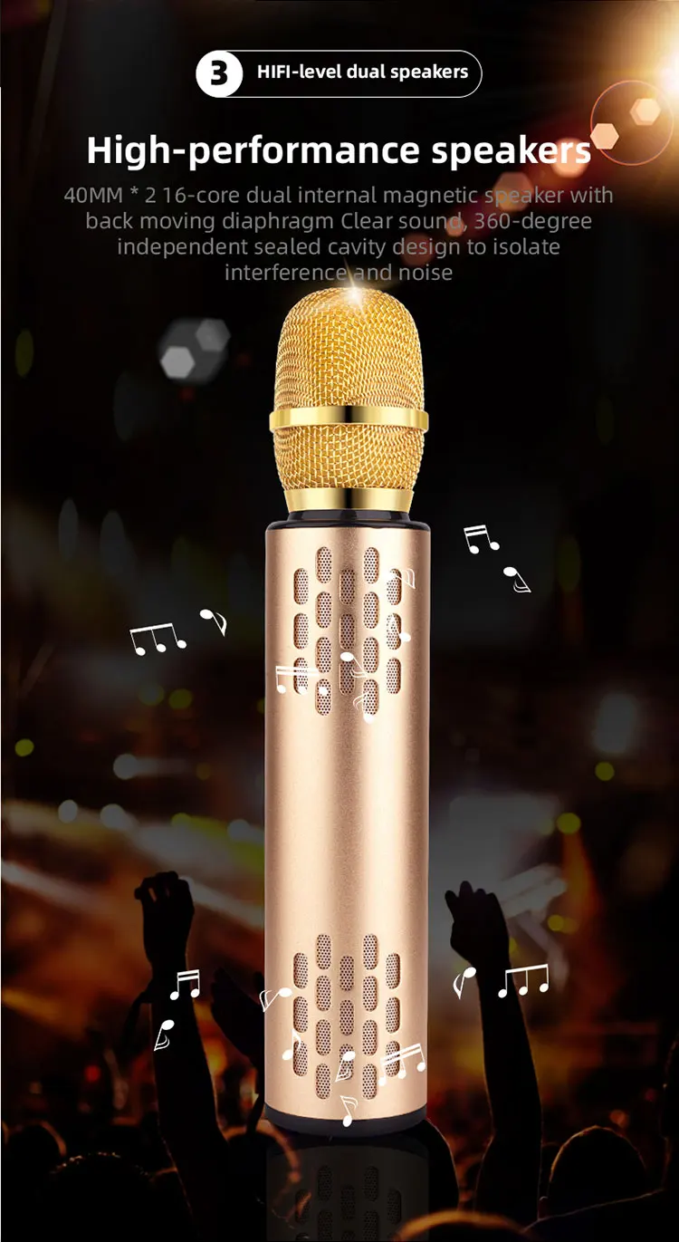 M6 Wireless Bt Microphone Professional Singing Condenser Microphone ...
