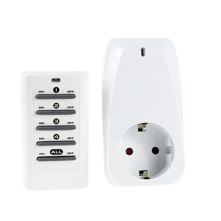 Wireless Remote Control Socket Smart Wall Socket White Electrical Plug High Power Led Socket