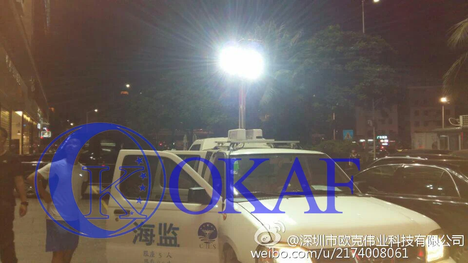 vehicle mounted telescopic mast camera tower Rescue Car Collapsible LED ...