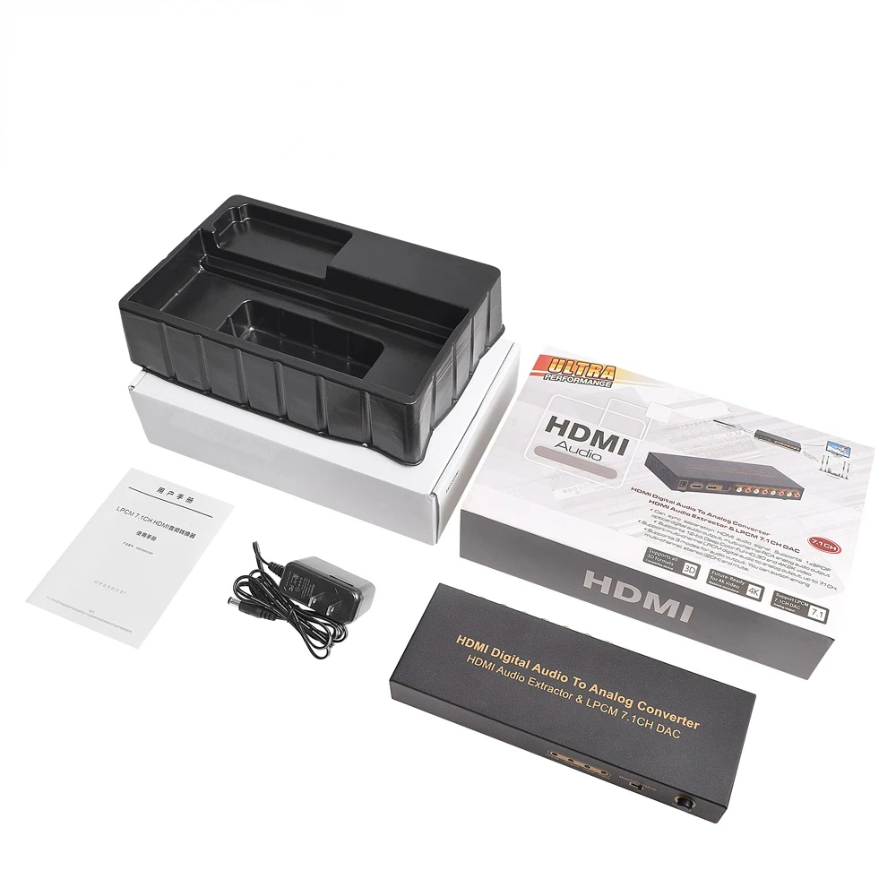 4K HDMI至HDMI音频提取器V1.4 LPCM 7.1 CH DAC转换器无解码器音频SPDIF 5.1 7.1音频数模转换器| Alibaba.com