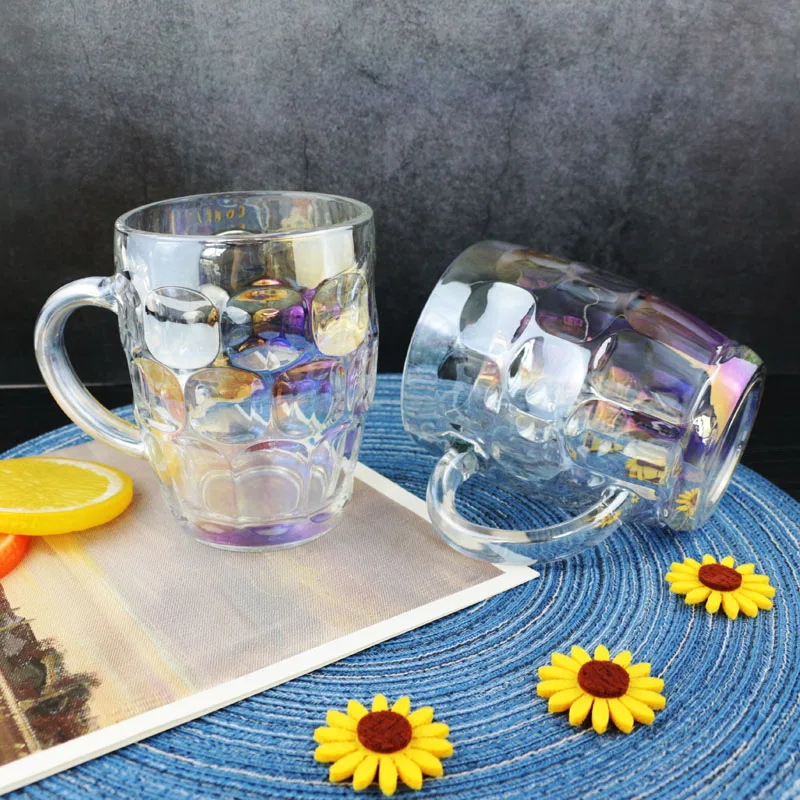 Hot Drinking Glasses Cups Beer Mug Glass Cup with Handle Tumbler Coffee ...