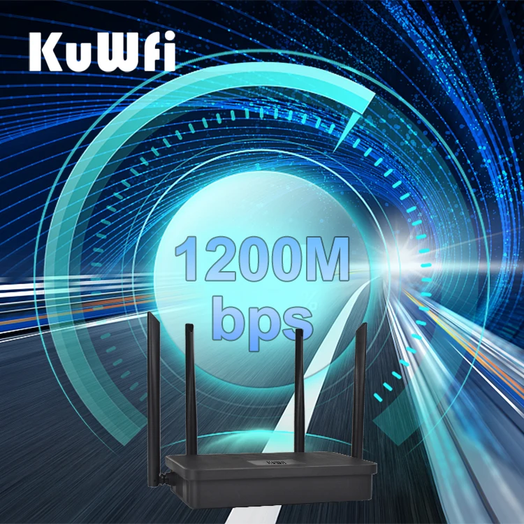 Oem Kuwfi 1200mbps High Speed Wireless Router Gigabit Port 64users Low ...