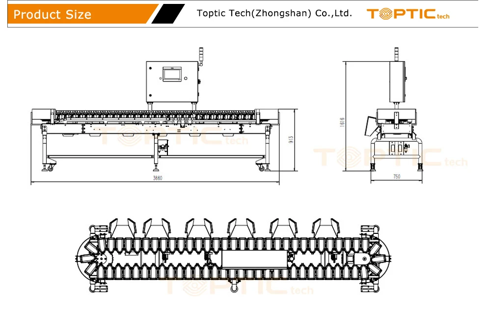 Circular Trays Rotary Weight Sorting Machine – Toptictech