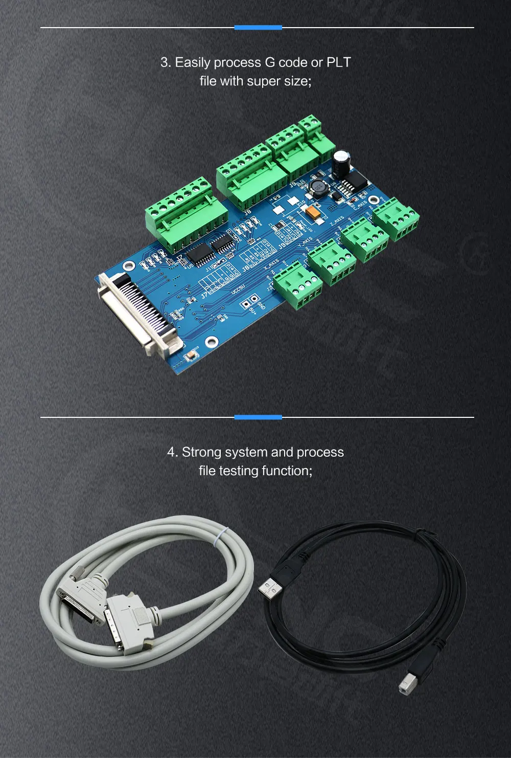 24v Dc Dsp0501 Cnc Controller 3 Axis Handwheel Dsp Controller For Cnc ...