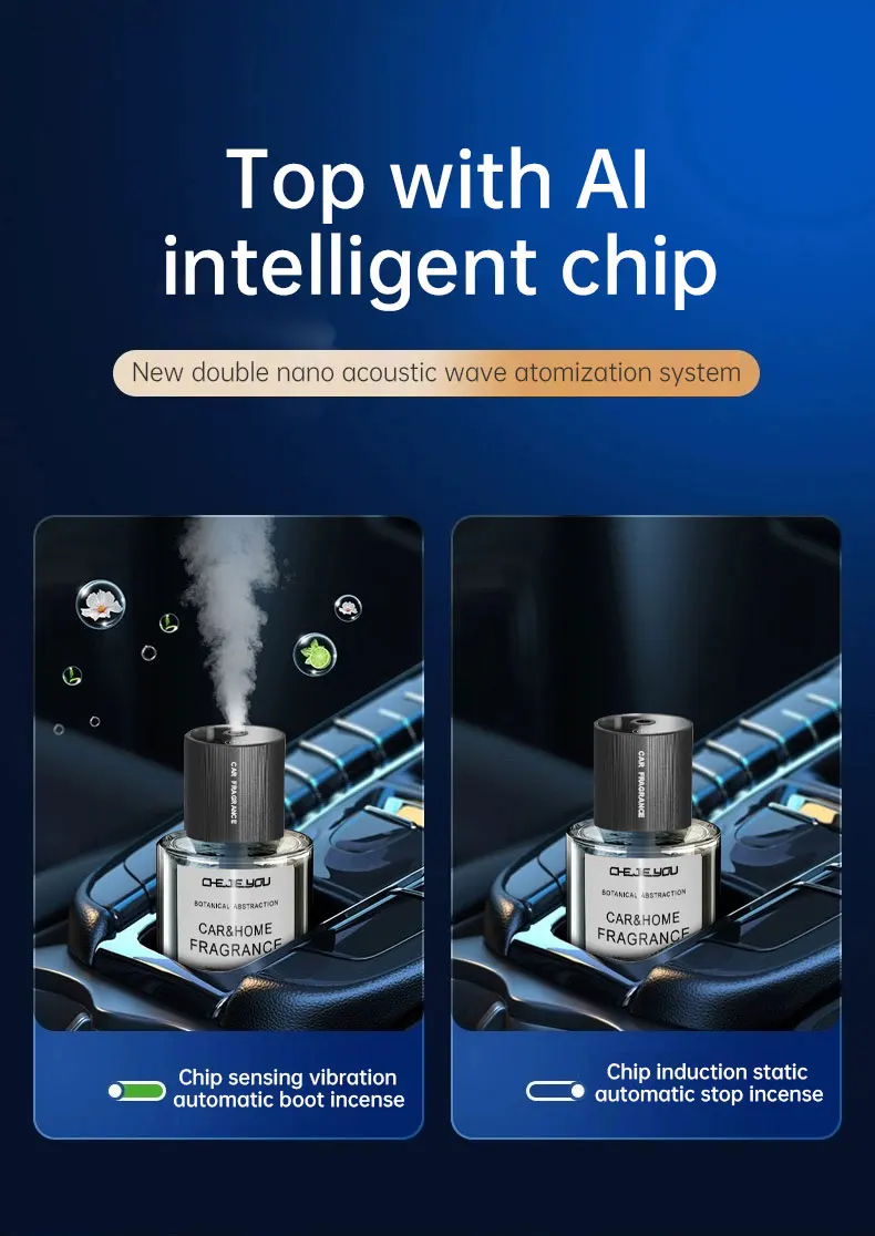 High-end Business Car Fragrance Machine Glass Body Essential Oil Air ...