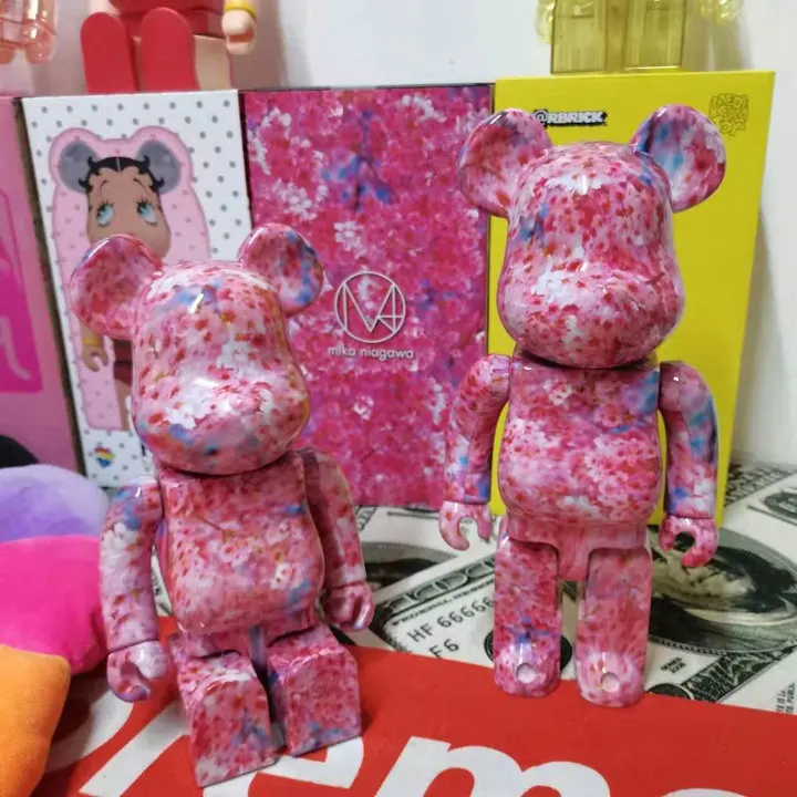 Life Size KAW Bearbrick 400% Van Gogh Block Bear Kaw Statue