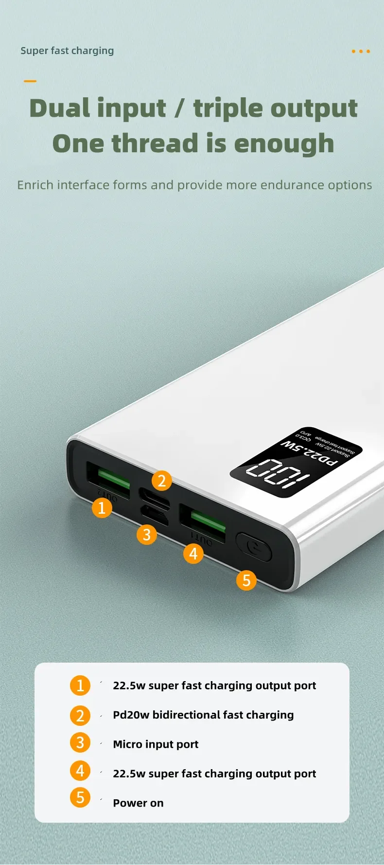 Custom Logo Ultra Slim 10000mah Power Bank - Fast Charging