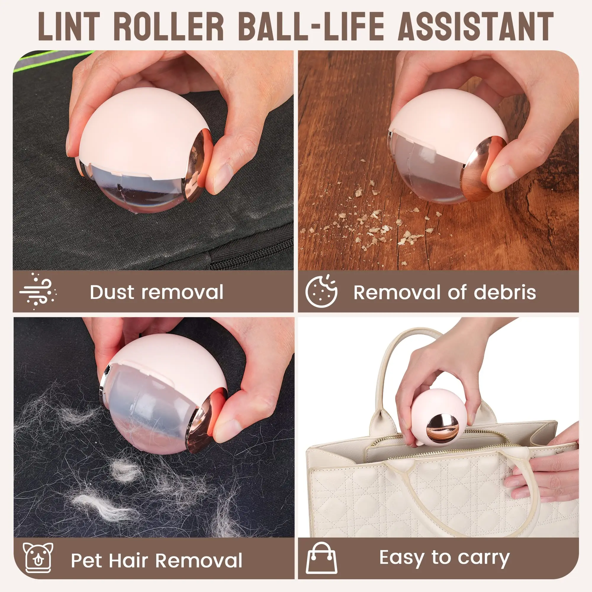 Reusable Sticky Pet Hair Removal Tool Potable Travel Dustproof Cat Dog ...
