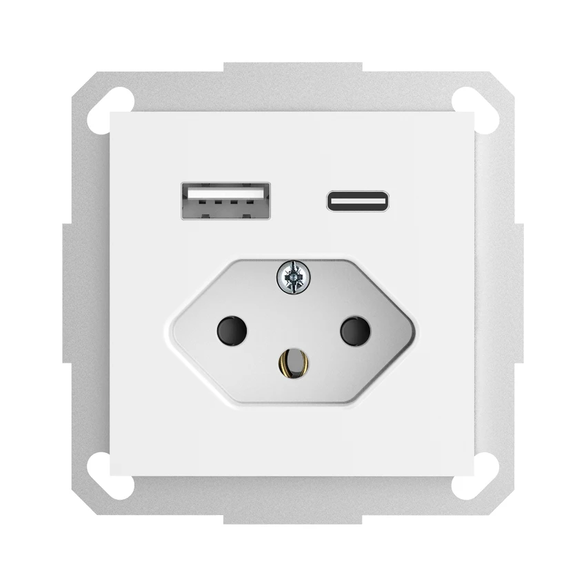 Swiss Standard Usb-A+type-C 5V/3.4A 17W Power Outlet
