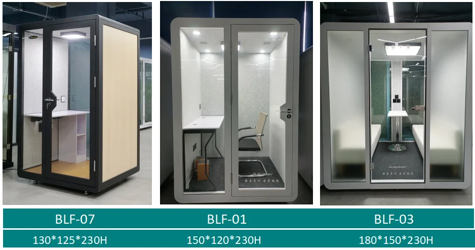Customisable Colour 2-person Meeting Pod Modern Steel Silent Partition ...