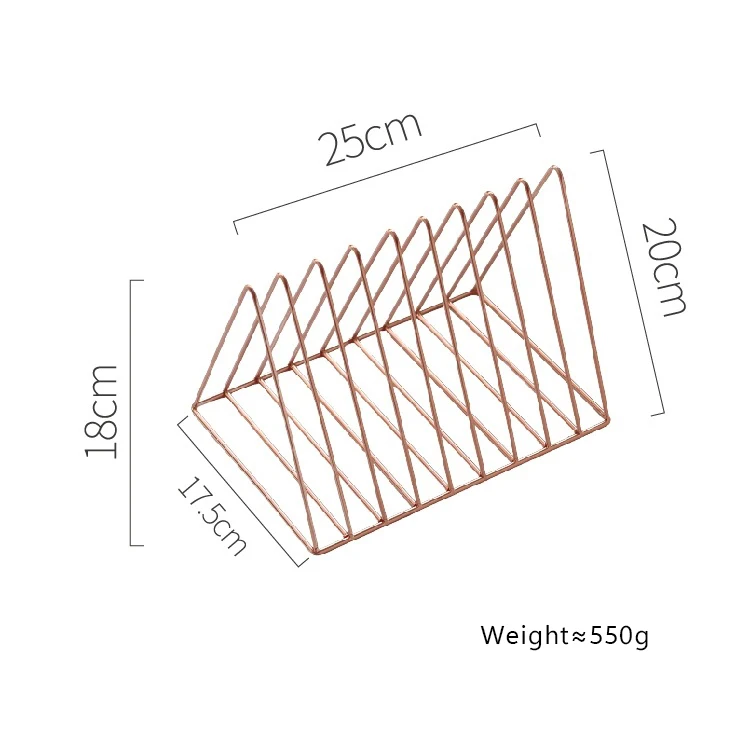 9 Sections Triangle Desk Metal Wire Organizers Magazine Holder ...