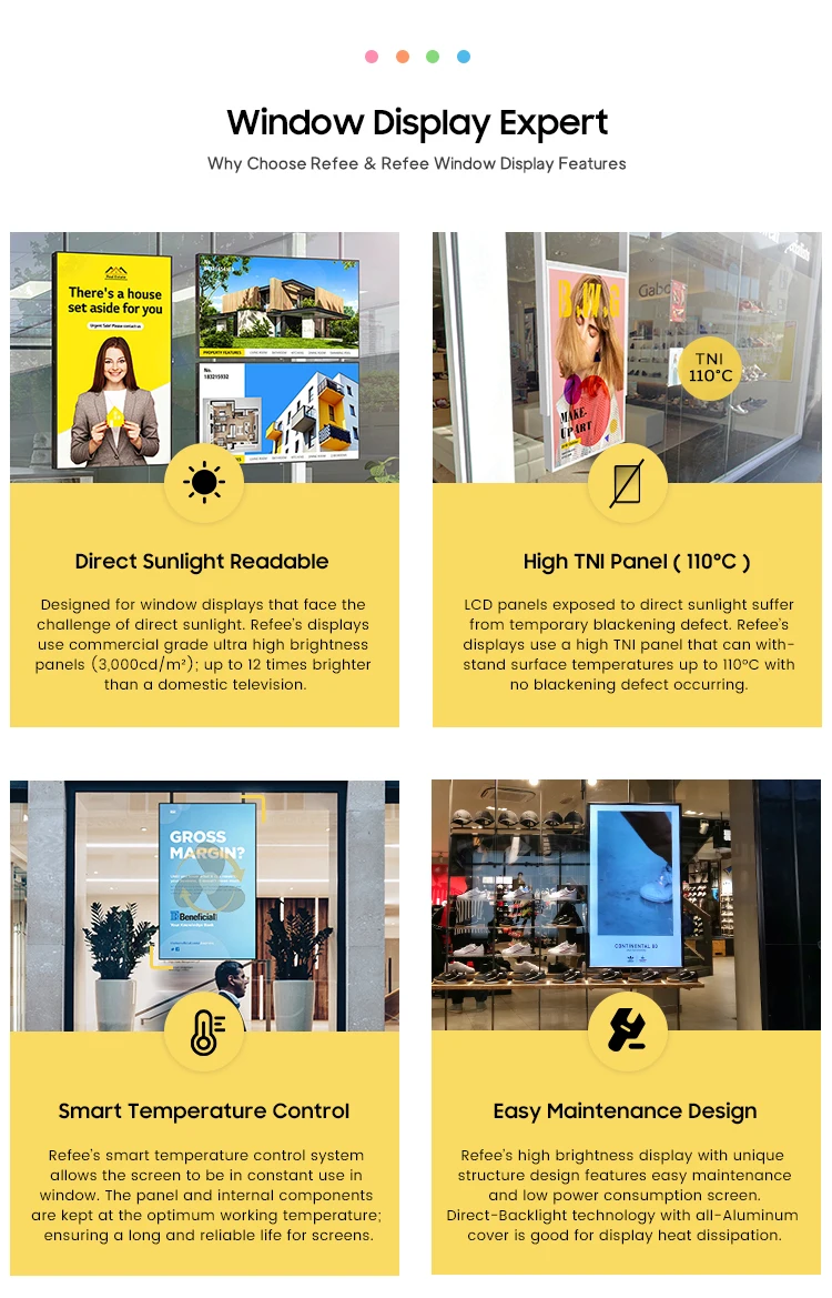 Double Sided High Brightness Digital Signage Commercial Ads Display ...