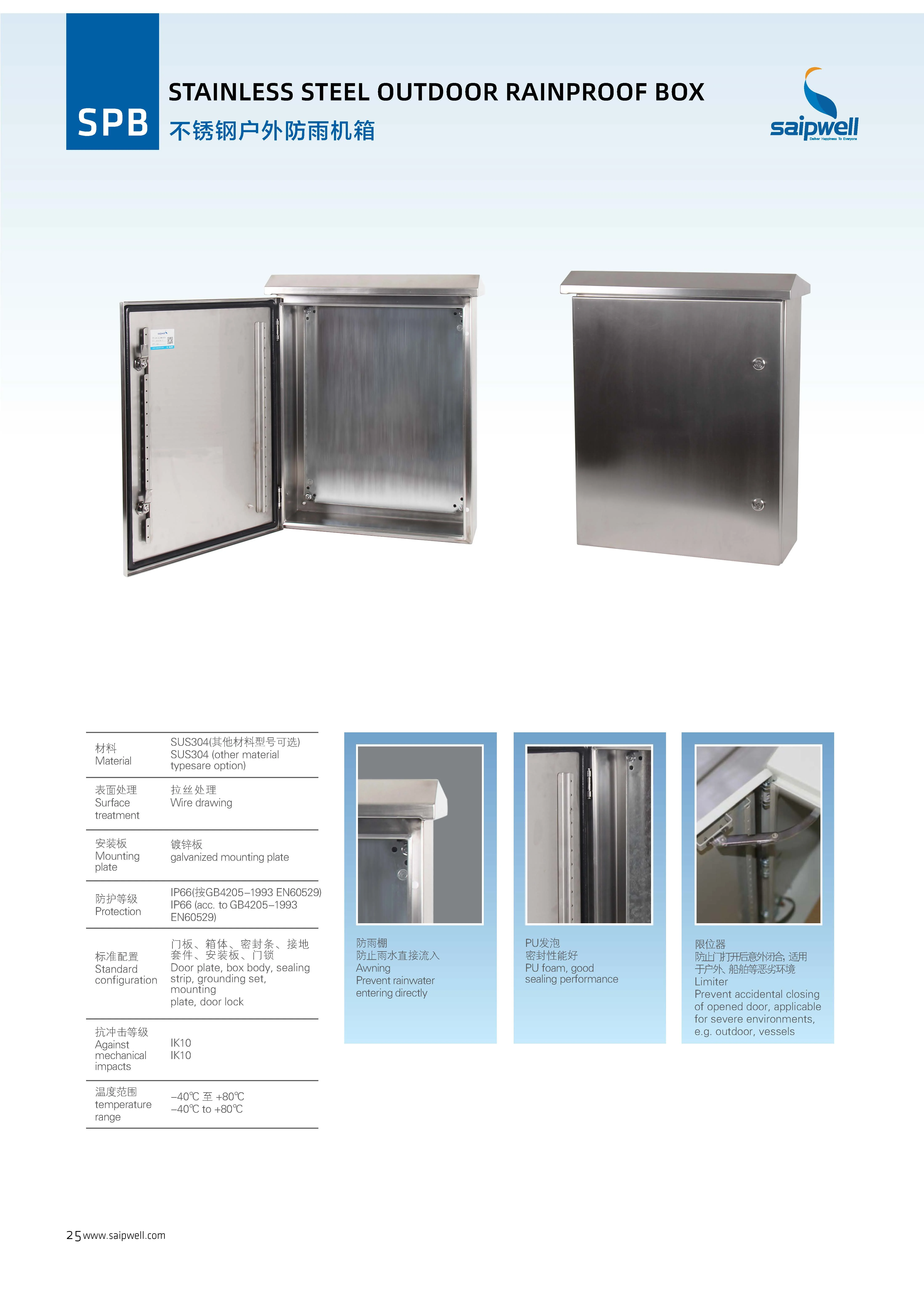 Saipwell/saip Stainless Steel Outdoor Rainproof Box With Electric Meter ...