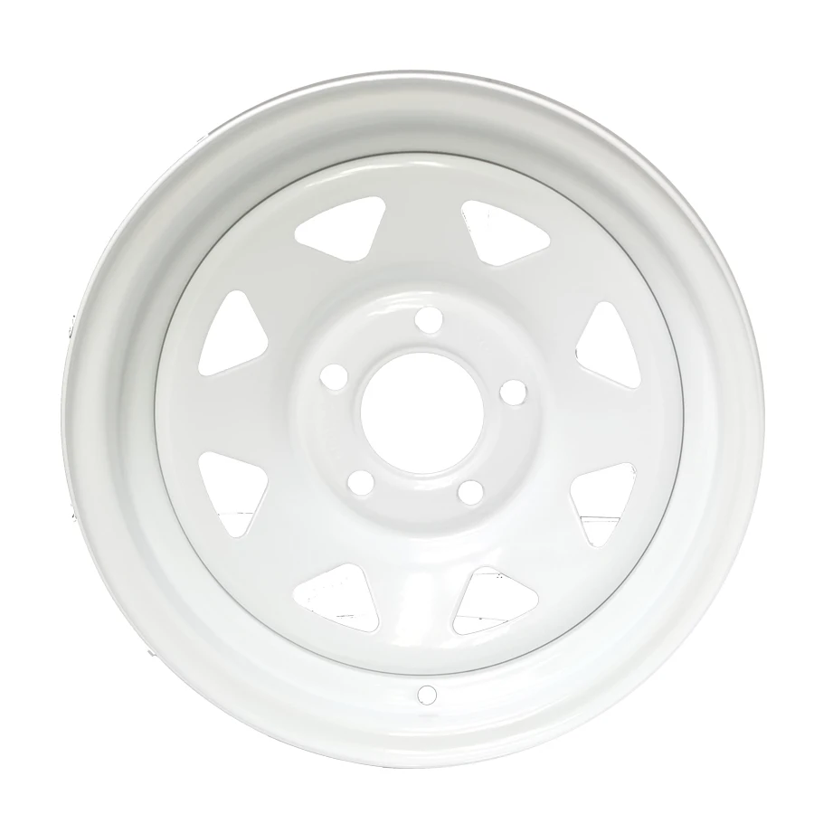 White Spoke Steel Wheel Trailer 4x4 Wheels Offroad Rims