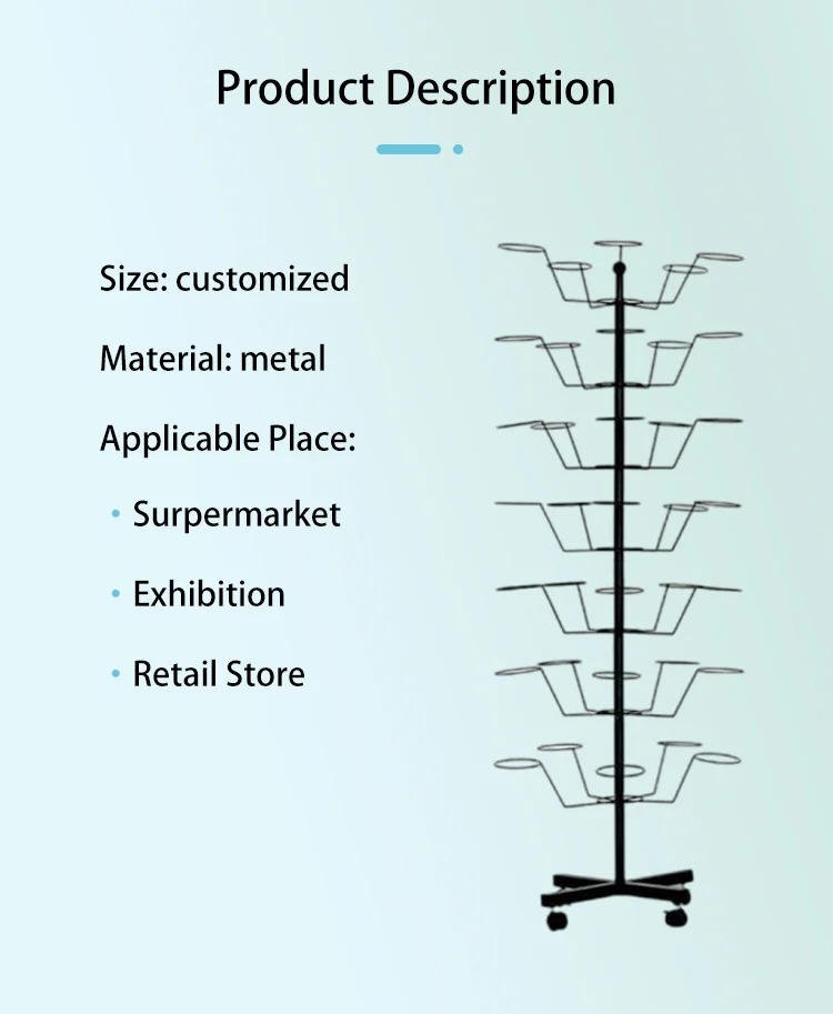 Customized Cap Display Rack - Rotating Hat Stand for Retail