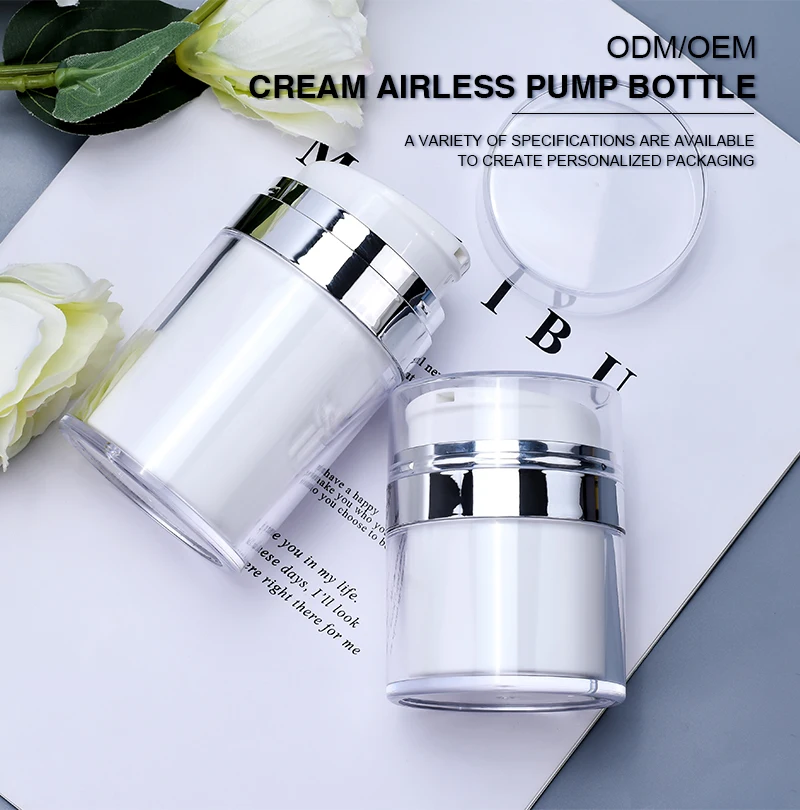 Empty Cosmetic Packaging Cream Container Airless Bottle 15g 30g 50g ...