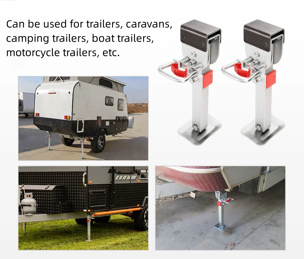 Heavy Duty Folding Retractable 1200 Lbs Motorhome Support Leg Trailer ...