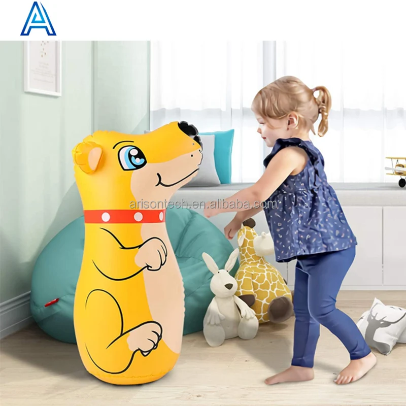 Cute Design Cartoon 3d Air Blow Inflatable Dog Bop Bag Punching Bag ...