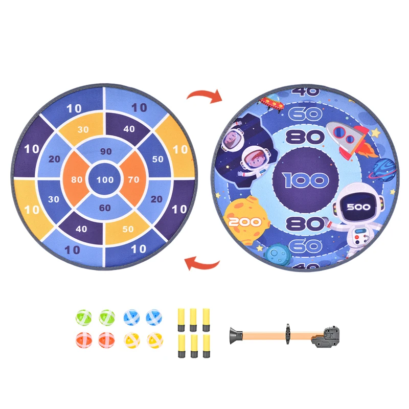 Double Sided Bullet Children Darts Sticky Ball Target Gun Board Game ...