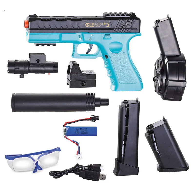 Water Bullet Gun Electric Glock Pistol Water Gel Ball 7-8mm Gun Bullets ...