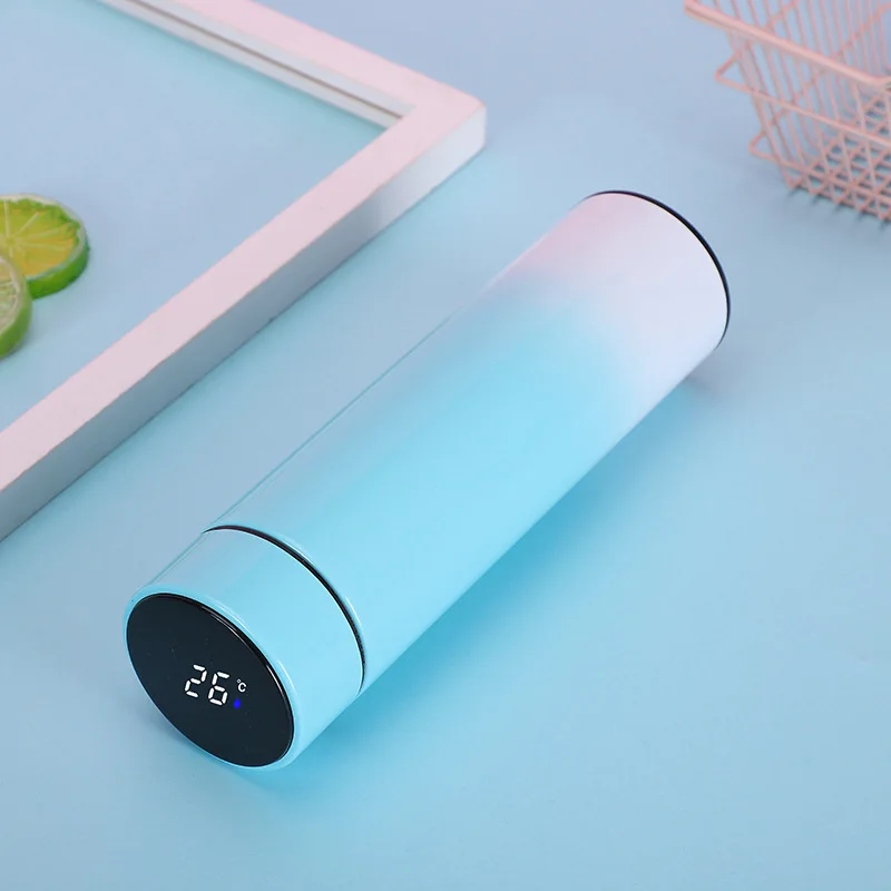 Custom Logo 500 Ml Vacuum Gradient Color Smart Thermal Flask Led ...