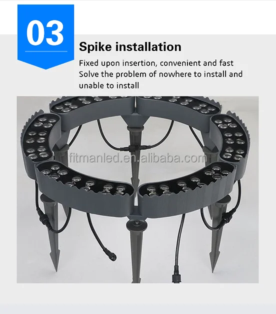 12W Black LED Solar Hug Tree Light - IP65 Outdoor Spotlight