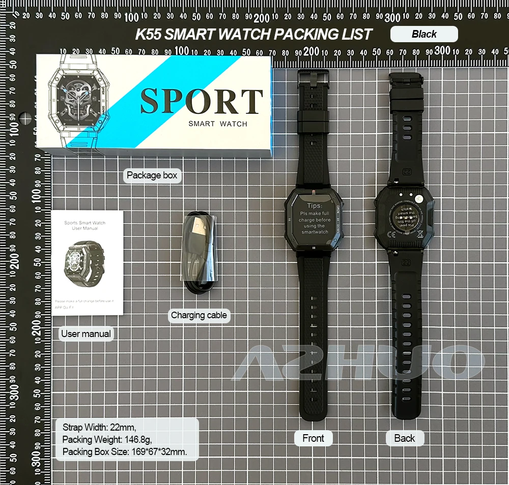 K55 Smart Watch Bt Call 350mah Long Standby Wristwatch Blood Pressure Monitor Outdoor Sports ...