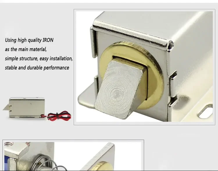 Dc 12v Mini Electromagnetic Solenoid Lock Assembly Tongue Down For ...