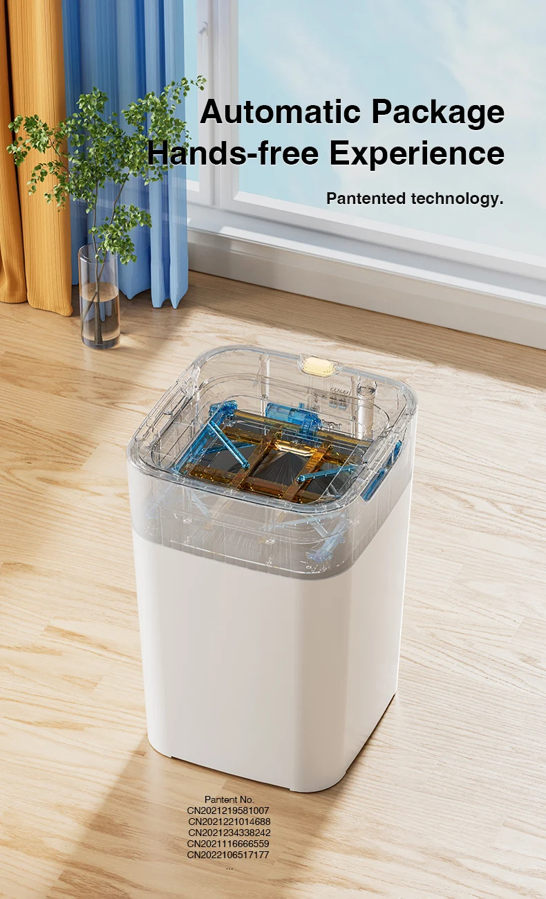 Automatic Self Package Seal Change Lidless Smart Trash Can Hands Free ...