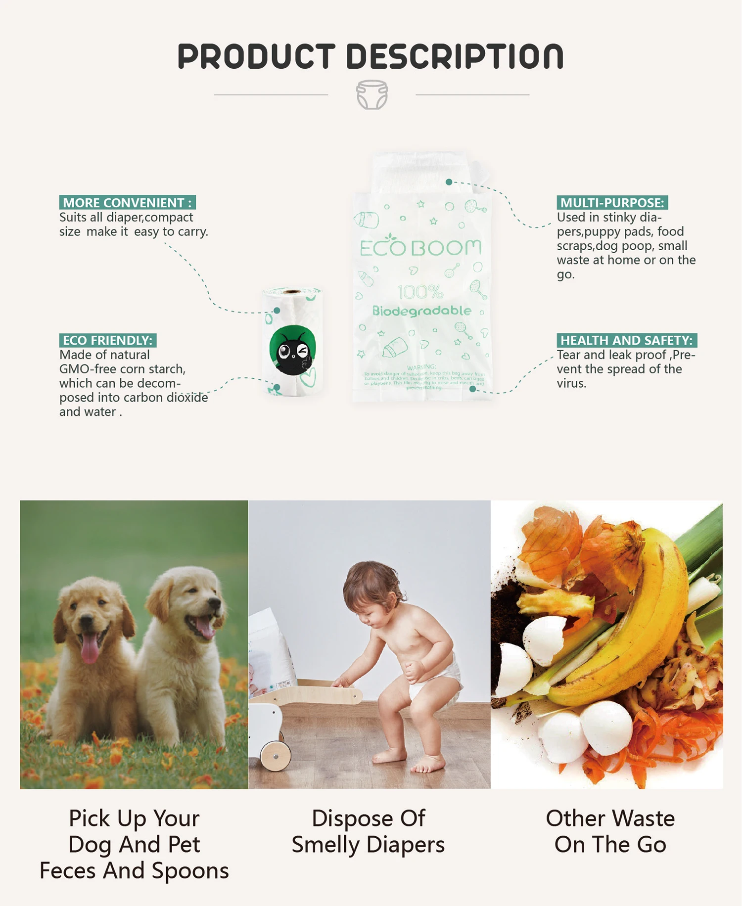 ECO BOOM Natural Sustainable Flushable Plant Based Batch Order ...