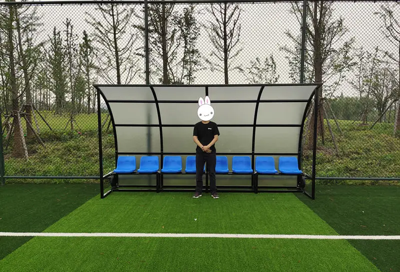 8 Seats VIP Portable Football Stadium Seats Soccer Dugout Team Shelter ...