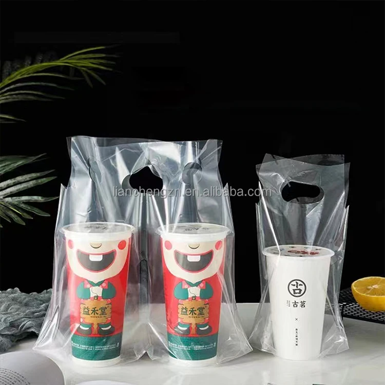Boba Tea Cups Packaging Custom Plastic Coffee Doggy Bag Beverage Milk ...