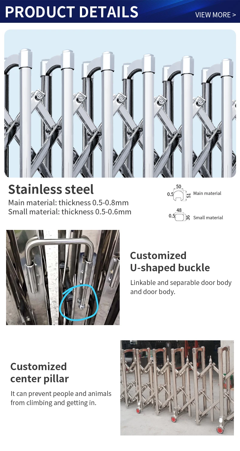 Aluminium Alloy Fold Extendable Warning Pedestrian Diversion Fence ...