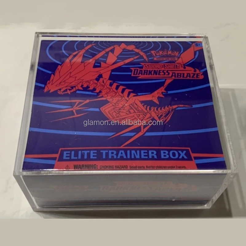 Clear Pokemon ETB Stackable Magnetic Acrylic Protectors Case Display ...