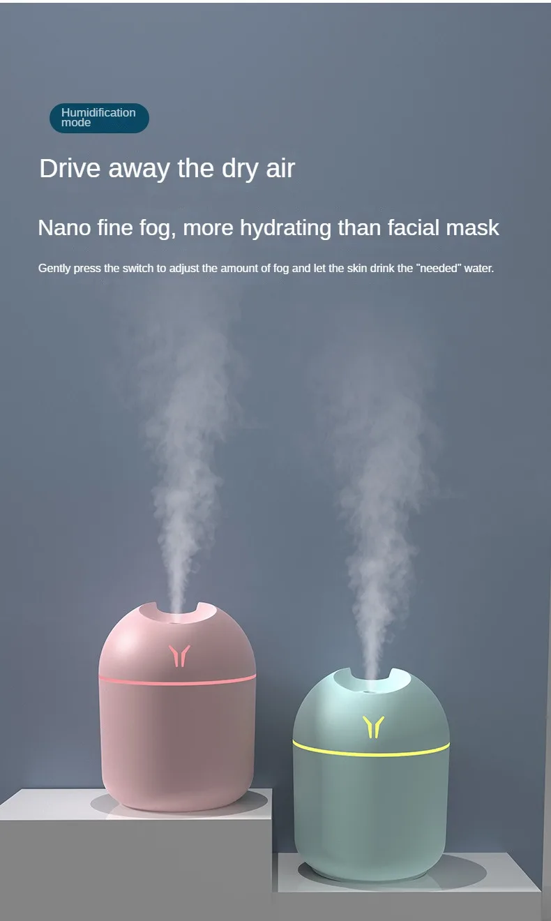 Ultrasonic 220ml Mini Humidifier Aroma Oil Diffuser Usb Cool Mist ...