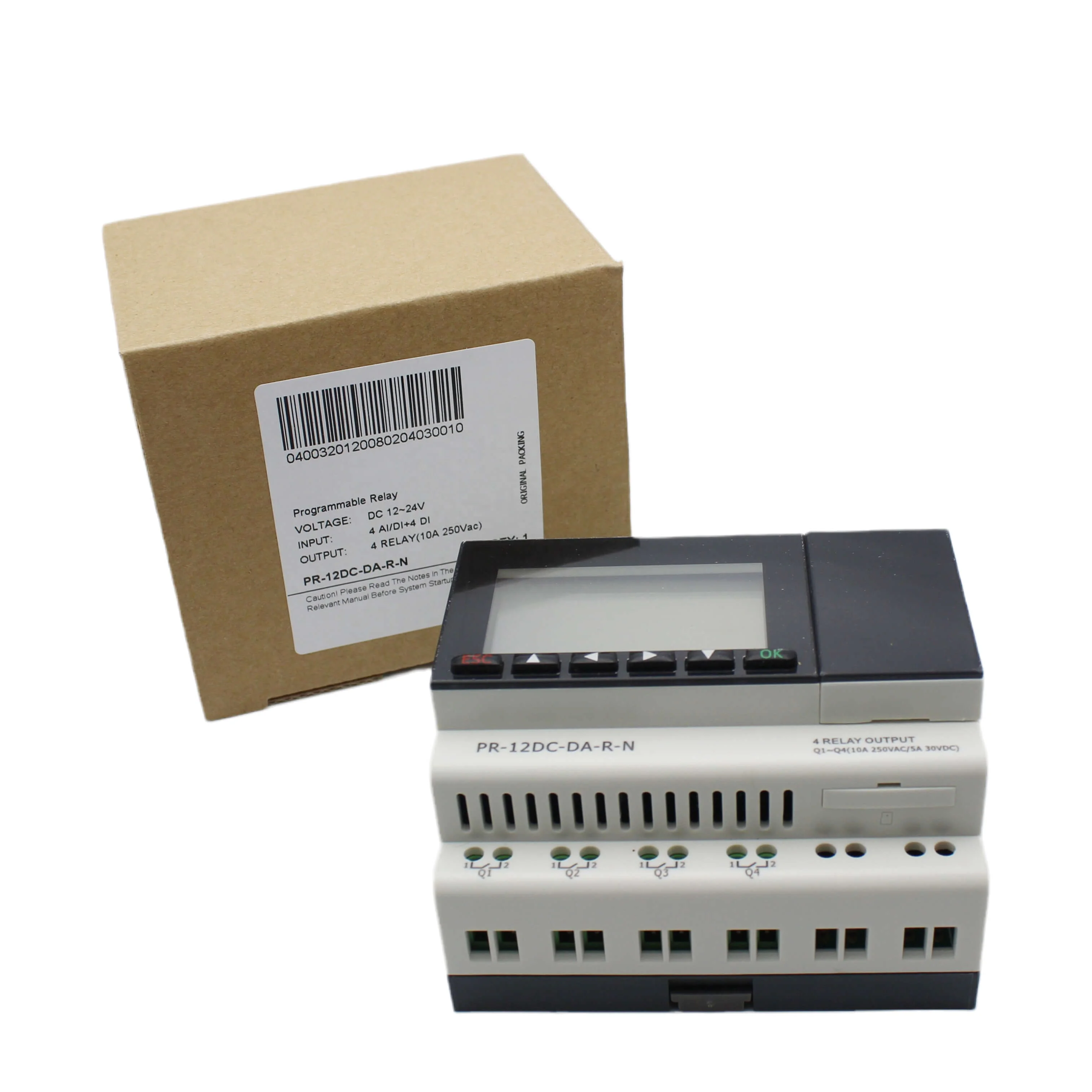 Pr-12dc-da-r-n Plc 4 Relay 12-24v 4di Plc Hmi Controller Spliert Apc ...