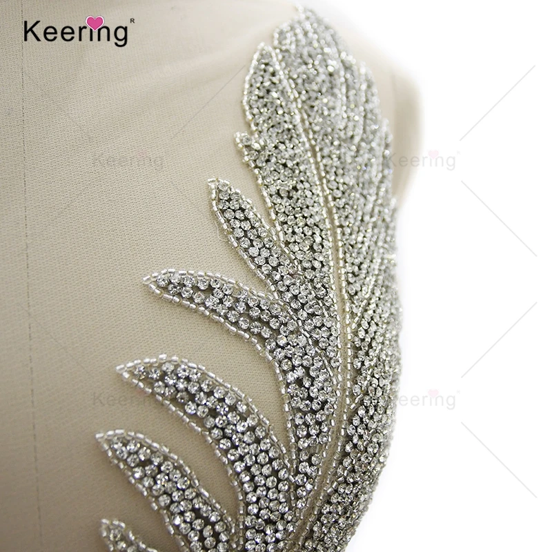 Super Shiny Keering Sliver Full Body Rhinestone Applique