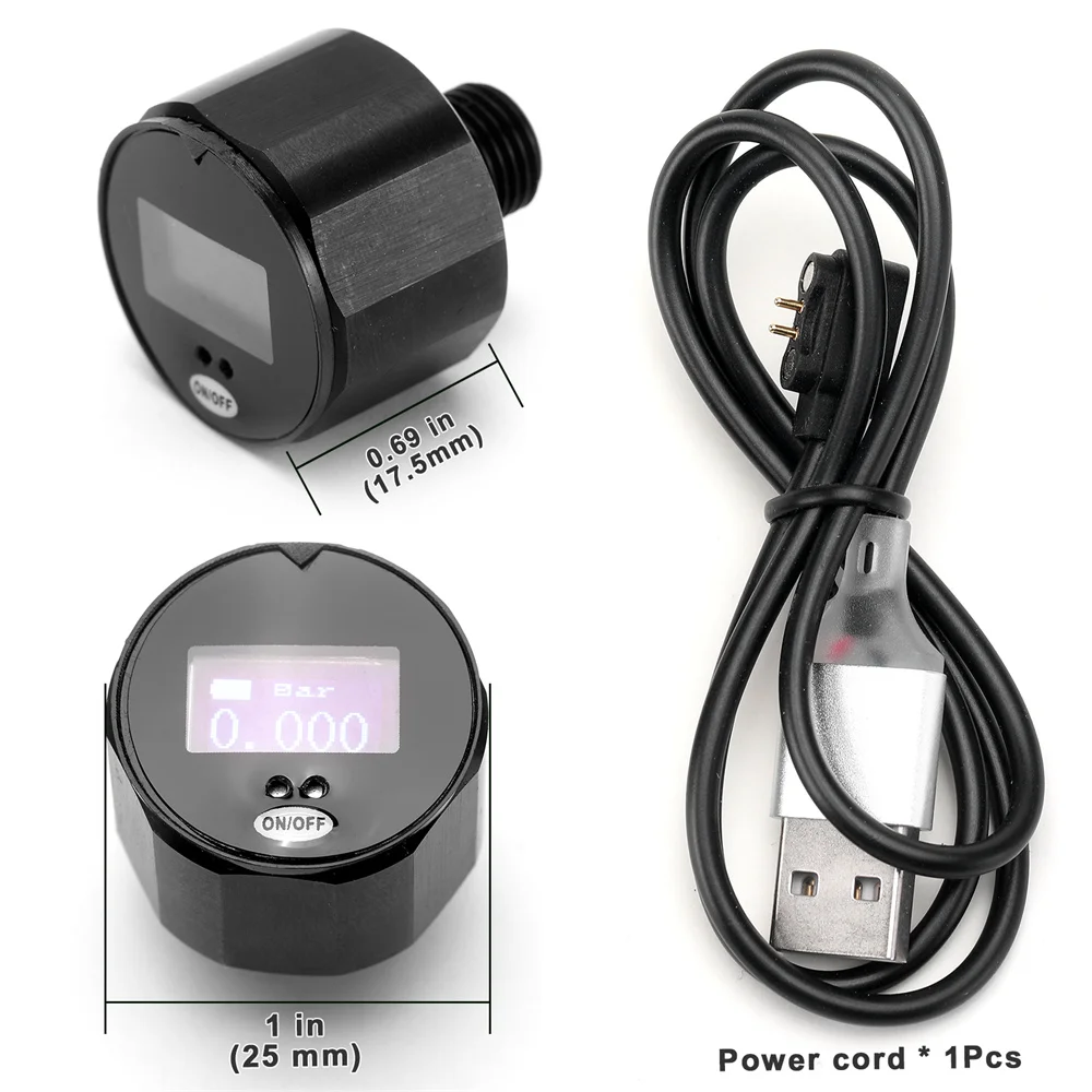 High Precision 25mm 400bar Digital Pressure Gauge for PCP