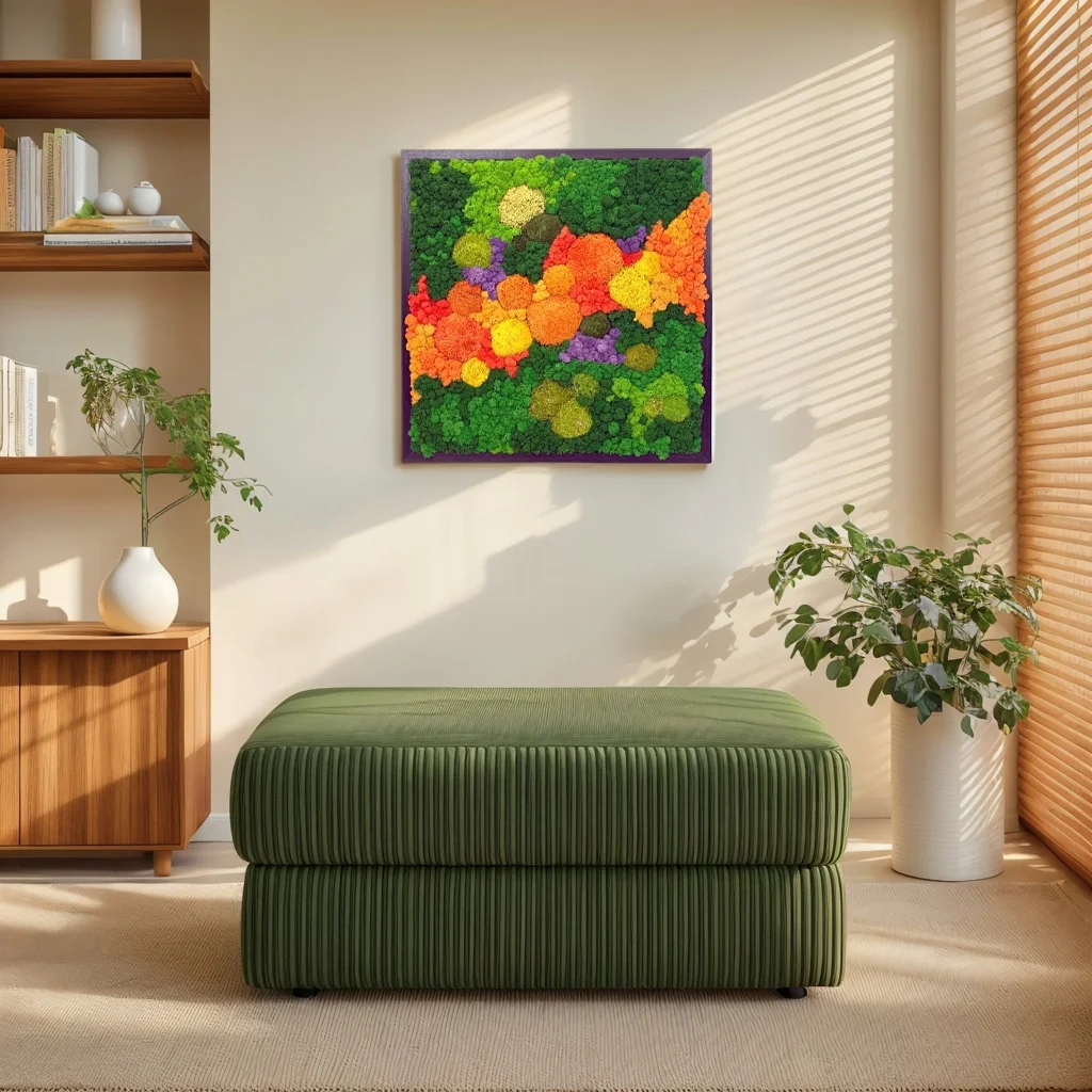 Custom 3D Preserved Moss Panel - Natural Decorative Green Wall Moss Art ...