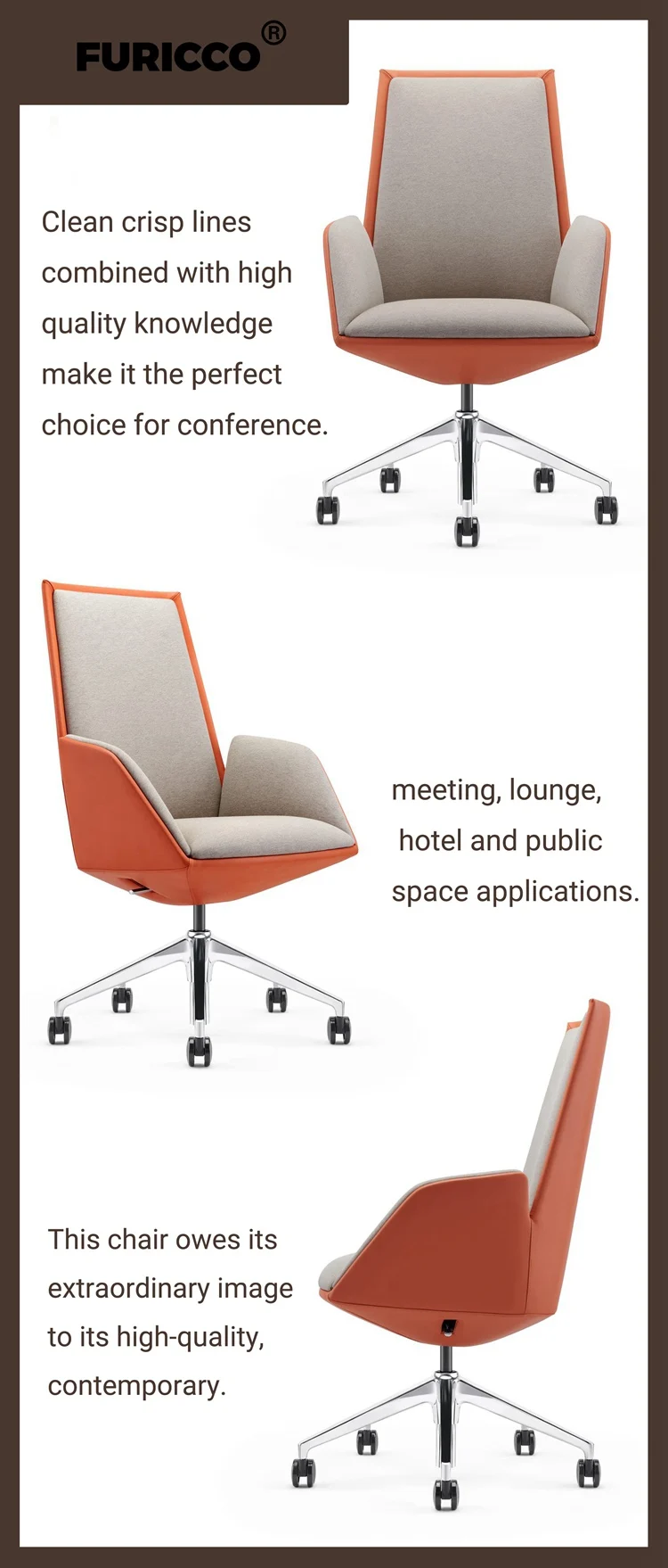 FURICCO Manufacturer Adjustable Comfortable Chair Modern Swivel Genuine ...