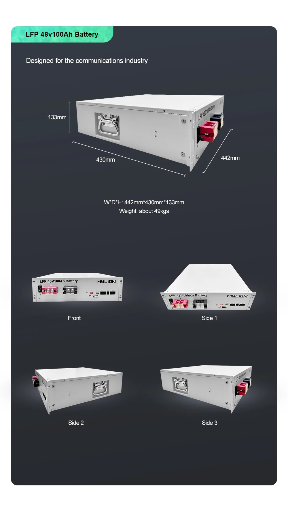 Sheet Metal Rack Mount 10KW 15KW 20KW UPS 51.2v Energy Storage System ...